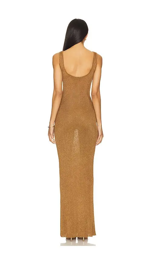 LOVERS AND FRIENDS Metallic Maxi Dress - Bronze