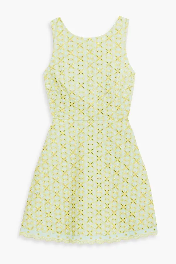 Saloni Jesse Broderie Anglaise Cotton Mini Dress
