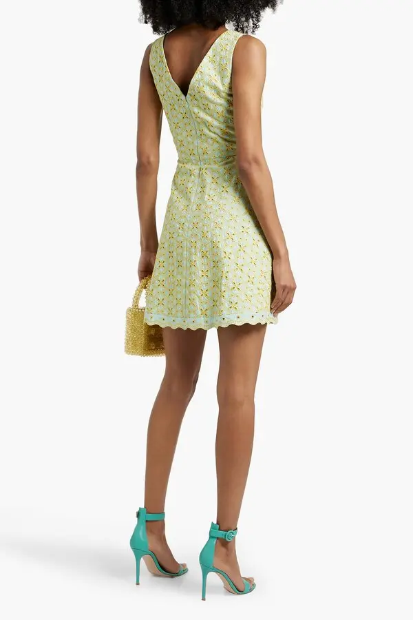 Saloni Jesse Broderie Anglaise Cotton Mini Dress