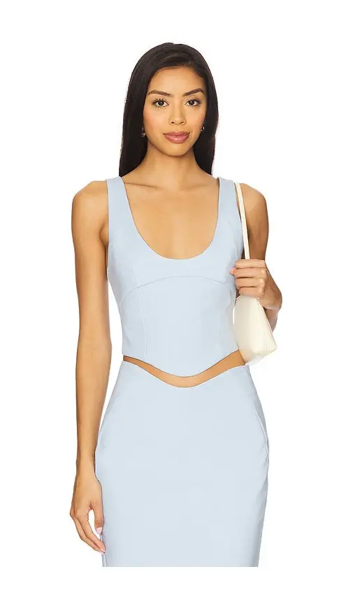 CAMILA COELHO Lotta Top - Barely Blue