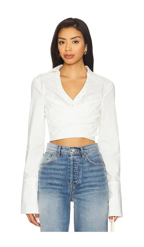 CAMILA COELHO Evangeline Wrap Top