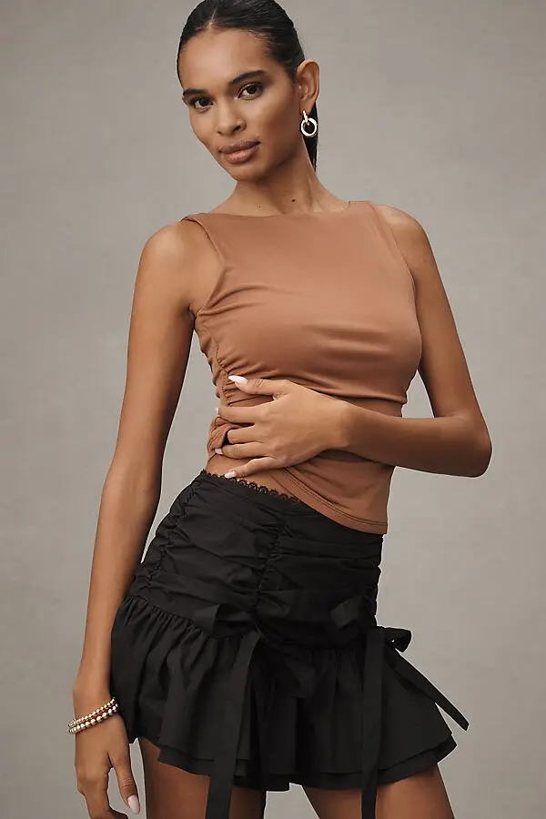 Anthropologie Scoop-back Tank Top - Burnt Paprika