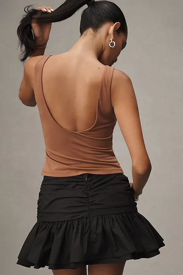 Anthropologie Scoop-back Tank Top - Burnt Paprika