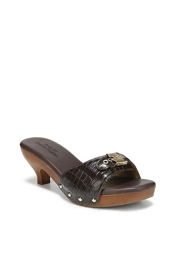 Dr. Scholl'S X Favorite Daughter Heartbreak Wood-bottom Kitten Heels