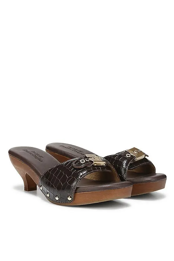 Dr. Scholl'S X Favorite Daughter Heartbreak Wood-bottom Kitten Heels