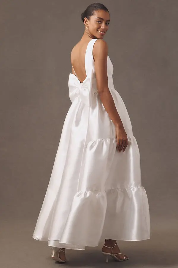 hutch sleeveless v-neck bow-back tiered a-line maxi dress Reese main image 0