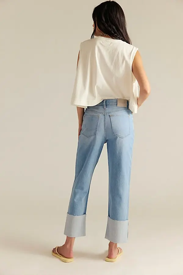 Free People We The Free Isabelle Slim Cuffed Jeans