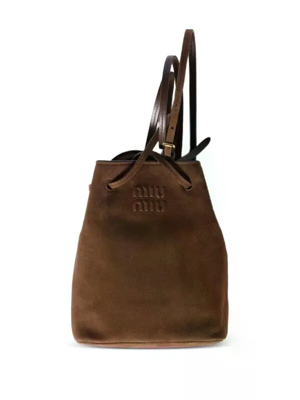 Miu Miu Suede Tote Bag - Brown