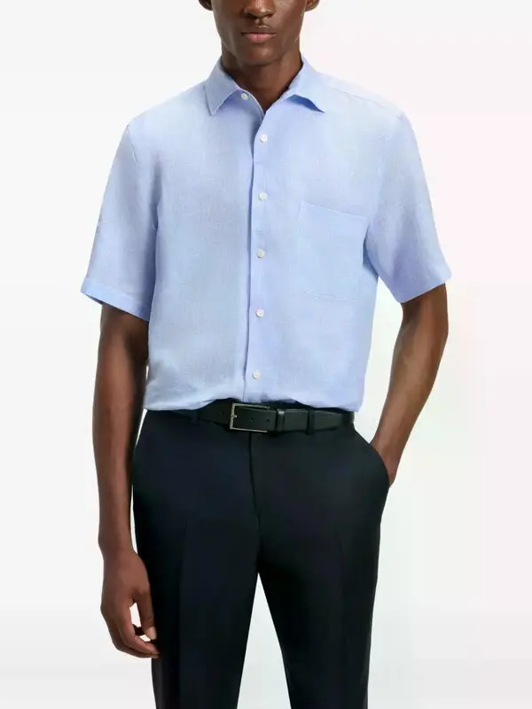 BOSS X David Beckham Short-sleeve Button-up Shirt
