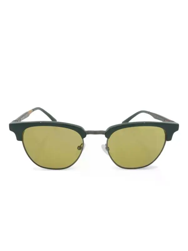 FERRAGAMO Clubmaster-frame Sunglasses - Green