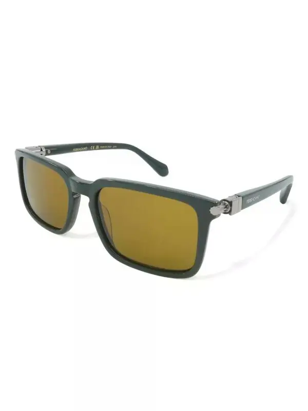 FERRAGAMO Rectangle-frame Sunglasses - Green