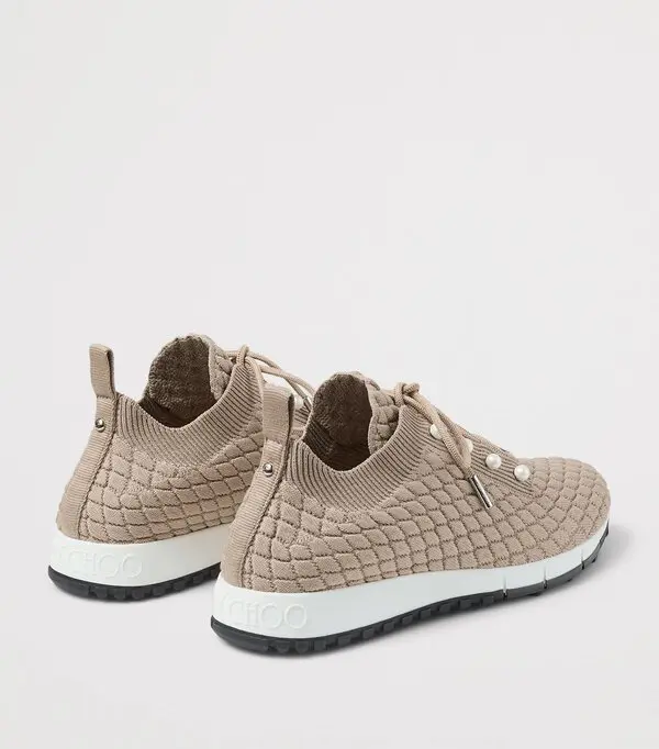 JIMMY CHOO Veles Knitted Sneakers - Beige