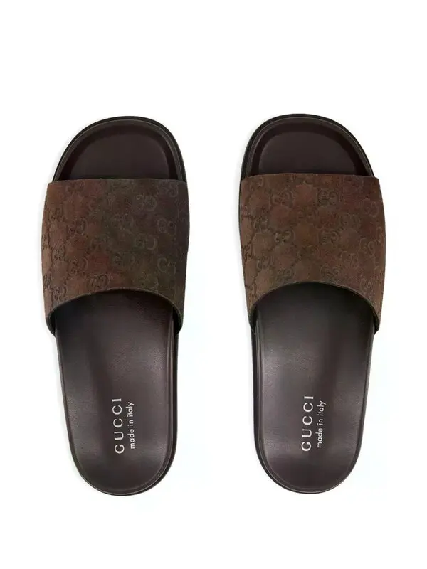 Gucci Suede Slide Sandals