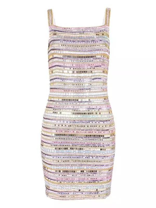 Jenny Packham Nancy Mini Dress - Silver