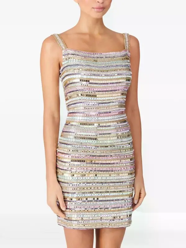 Jenny Packham Nancy Mini Dress - Silver