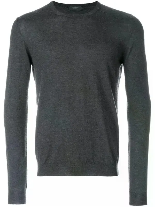 ZANONE Classic Knitted Sweater - Grey