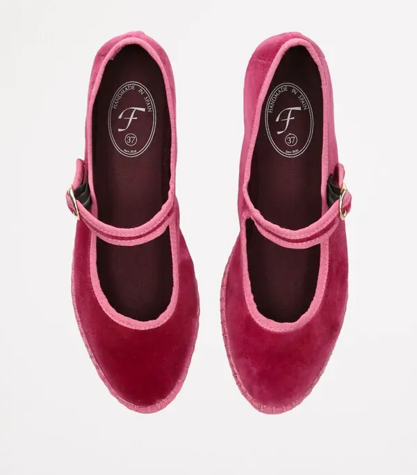 FLABELUS Velvet Frances Mary Janes - Pink