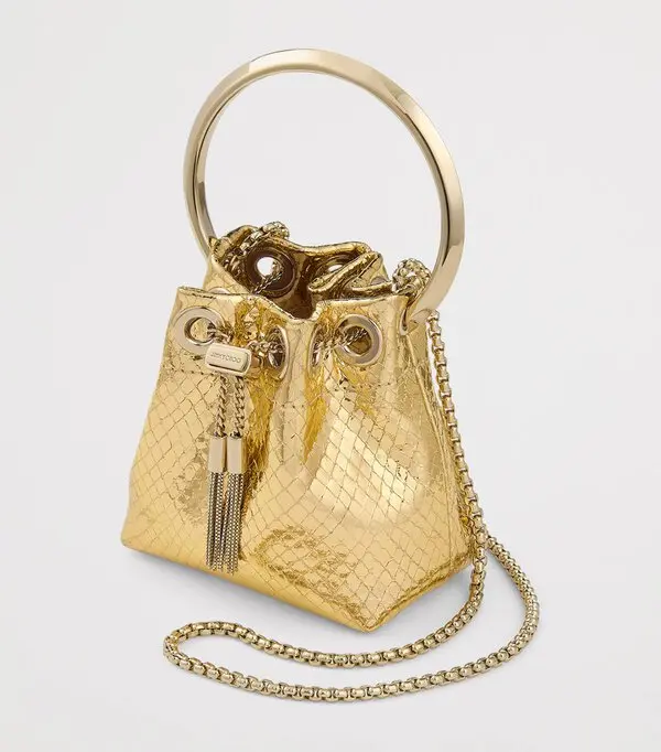 JIMMY CHOO Micro Bon Bon Leather Top-handle Bag