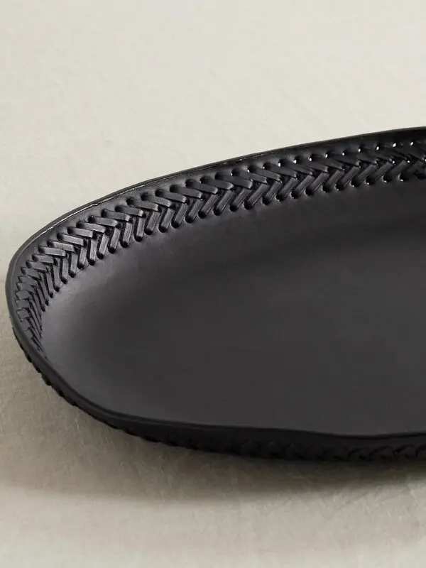 HUNTING SEASON Oval Whipstitched Leather Tray