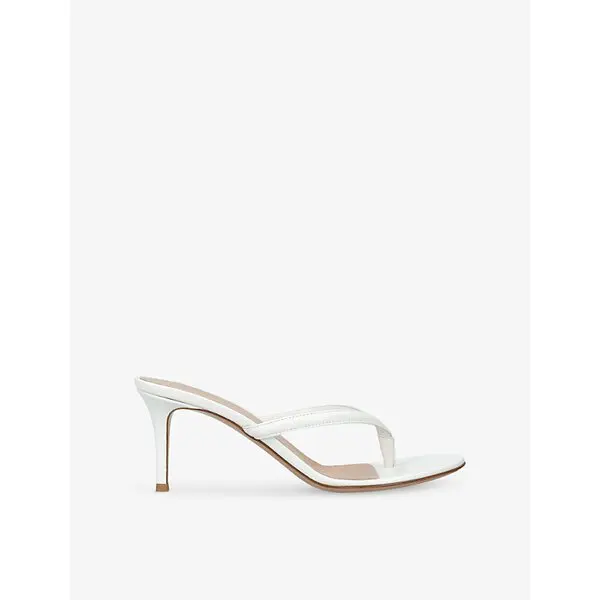 GIANVITO ROSSI Calypso Leather Heeled Sandals - White