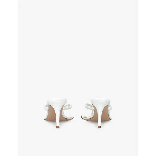 GIANVITO ROSSI Calypso Leather Heeled Sandals - White