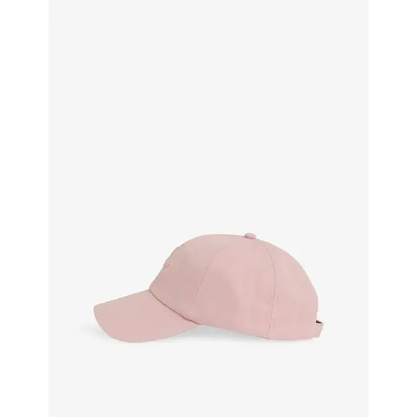 REISS Logo-embroidered Cotton Cap - Washed Pink