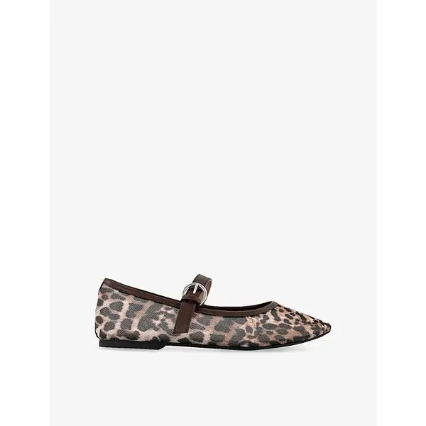 OFFICE GIRL/OFFICE LONDON Print Mesh Ballet Flats