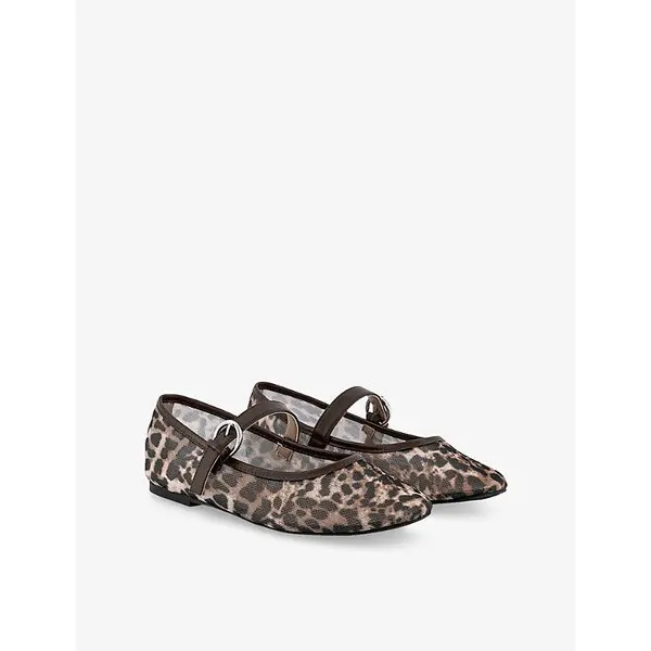 OFFICE GIRL/OFFICE LONDON Print Mesh Ballet Flats