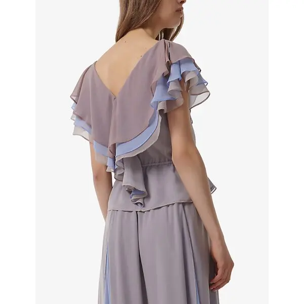 LEEM Laye Ruffle Woven Top