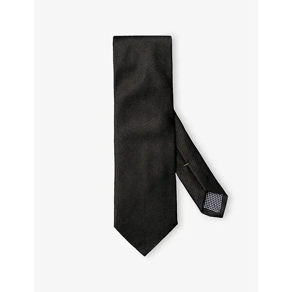 Eton Silk Textured Tie - Black