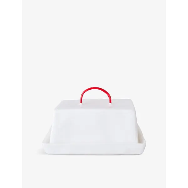 FELDSPAR Bone China Butter Dish - Geranium