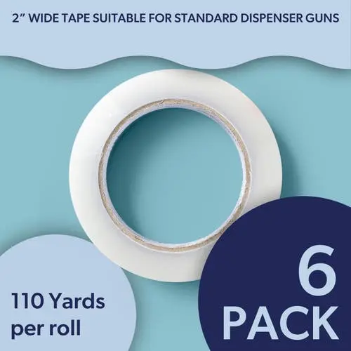 HAPPIMESS Otto Classic Heavy Duty 2" X 110 Yards Per Roll Packing Tape
