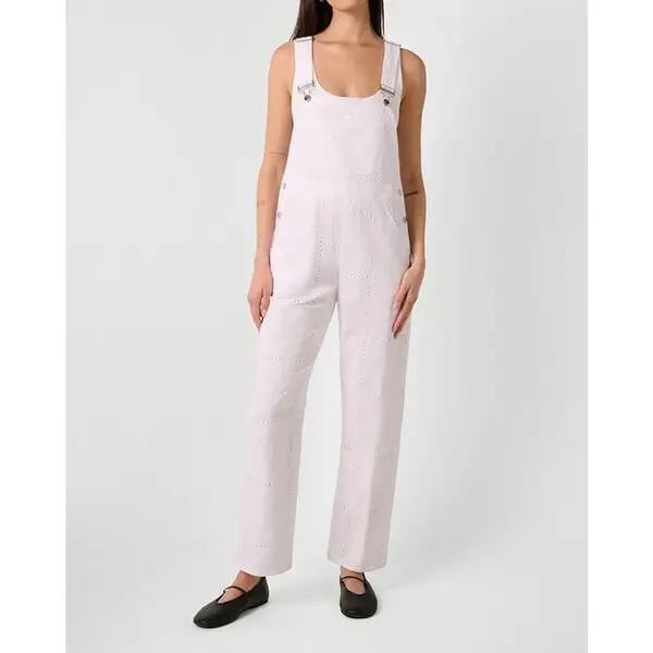 WeWoreWhat Eyelet Overall - White Multi