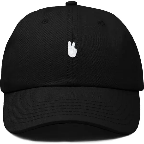 DALIX Lil Peace Sign Baseball Cap - Black