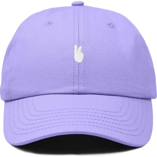 DALIX Lil Peace Sign Baseball Cap - Lavender