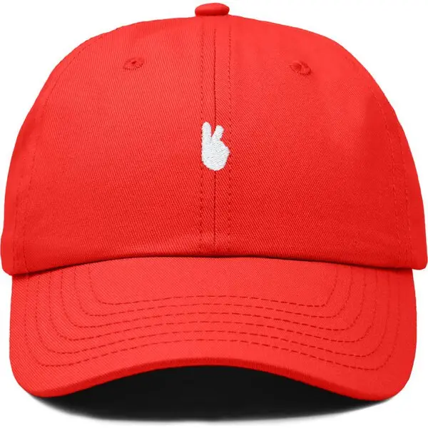 DALIX Lil Peace Sign Baseball Cap - Red