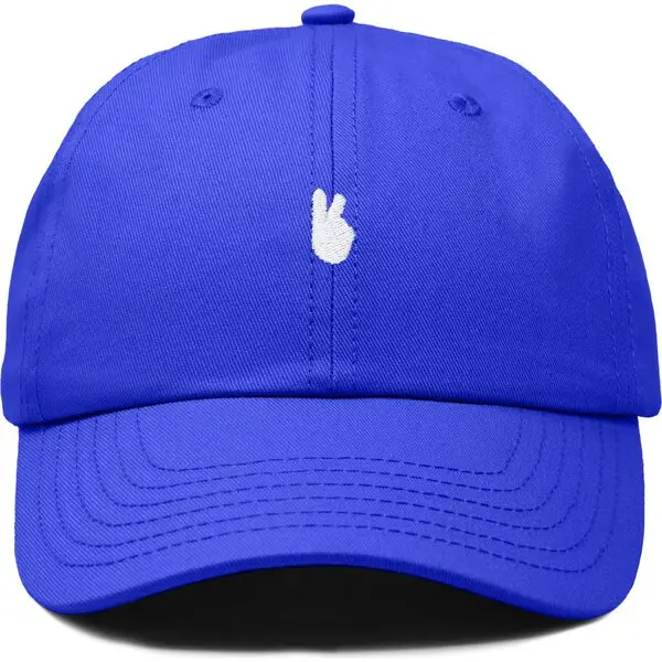 DALIX Peace Sign Baseball Cap - Royal Blue
