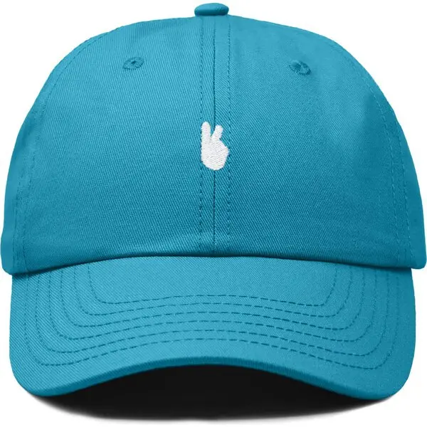 DALIX Lil Peace Sign Baseball Cap - Teal