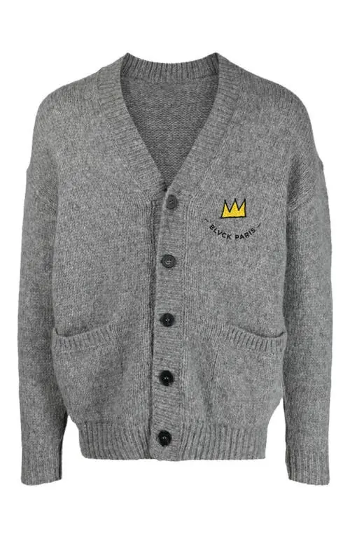 BLVCK X Basquiat Wool Blend Cardigan