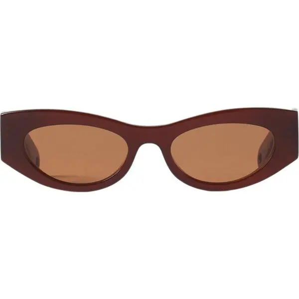 LANVIN Logo Cat Eye Sunglasses - Brown-cherry