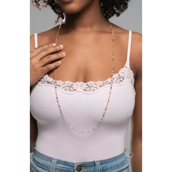 KIARA BY KI-ELE Rhea Quartz Station Chain Necklace - Gold