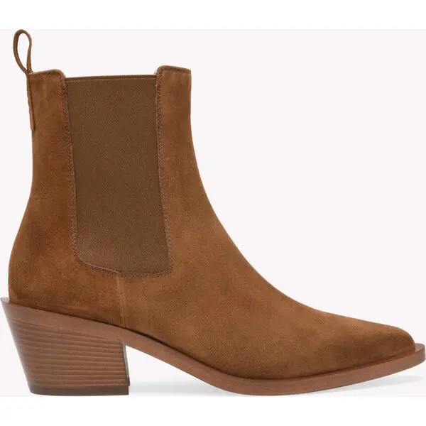 GIANVITO ROSSI Wylie Suede Chelsea Booties - Brown