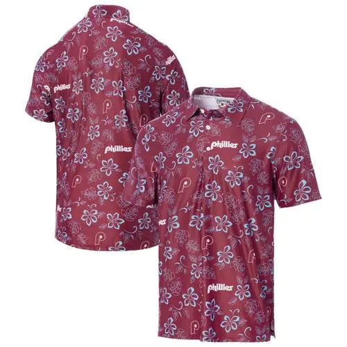 Reyn Spooner Philadelphia Phillies Cooperstown Collection Performance Polo - Maroon