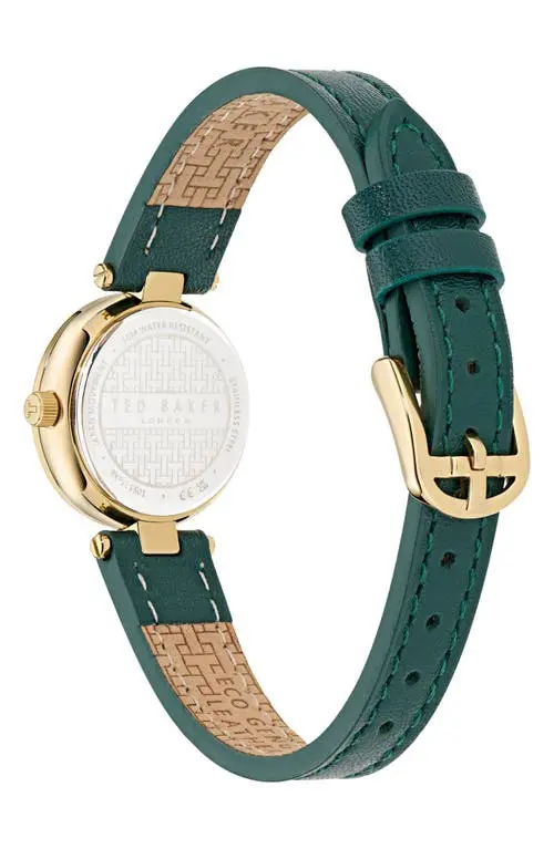 Ted Baker London Leather Strap Watch - Green