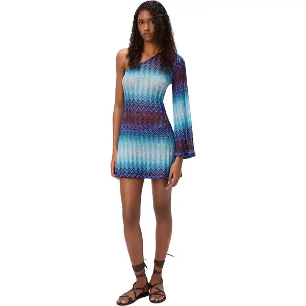 Missoni Short One-shoulder Cover-up - Blue