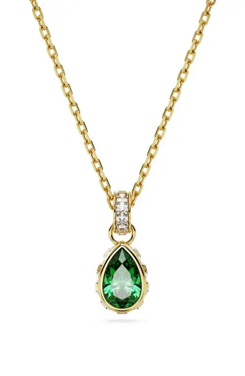 SWAROVSKI Chroma Pear Cut Pendant Necklace - Green
