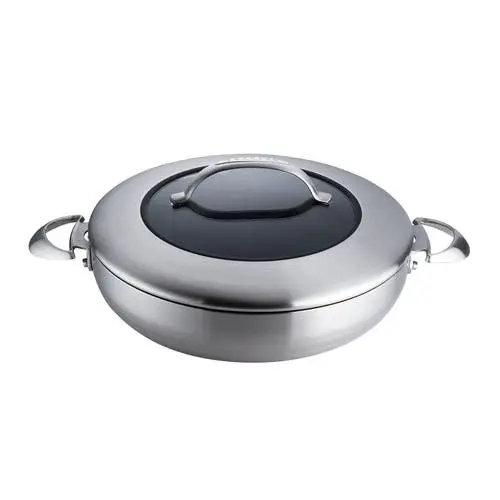 SCANPAN Ctx 12.75 Inch Nonstick Chef's Pan, 5.25 Quart - Silver