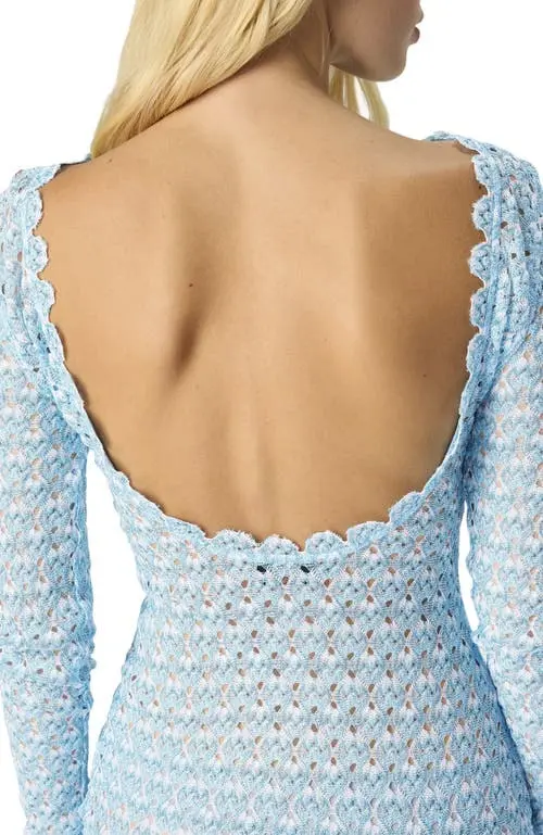 Missoni Short Lace Long Sleeve Cover-up