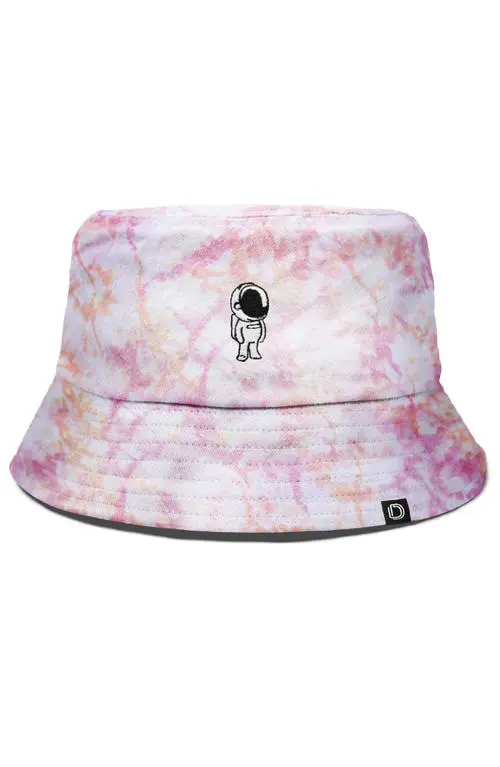 DALIX Astronaut Cotton Bucket Hat - Tie Dye Pink