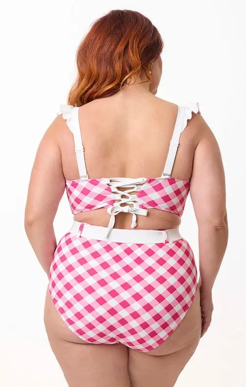 Unique Vintage Ruffled Southampton Swim Top